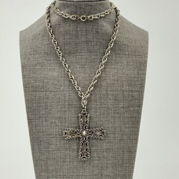 TORTOLANI | Jewelry | Tortolani Cross Pendant Necklace 24 Chain Silver ...